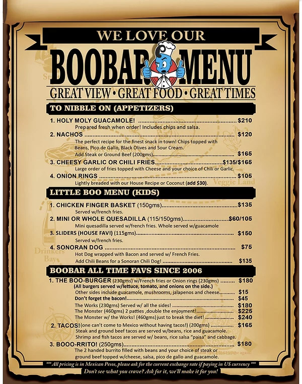Boo Bar Cantina | Rocky Point Restaurant Guide